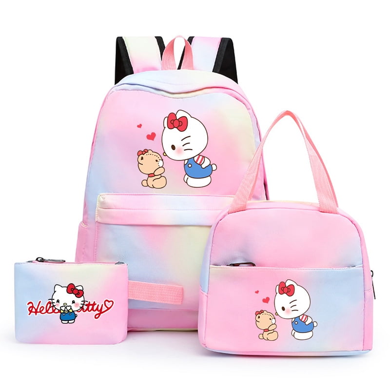 Cartoon Sanrio Family Hello-kitty Gradient Pink Backpack - Hello-kitty ...