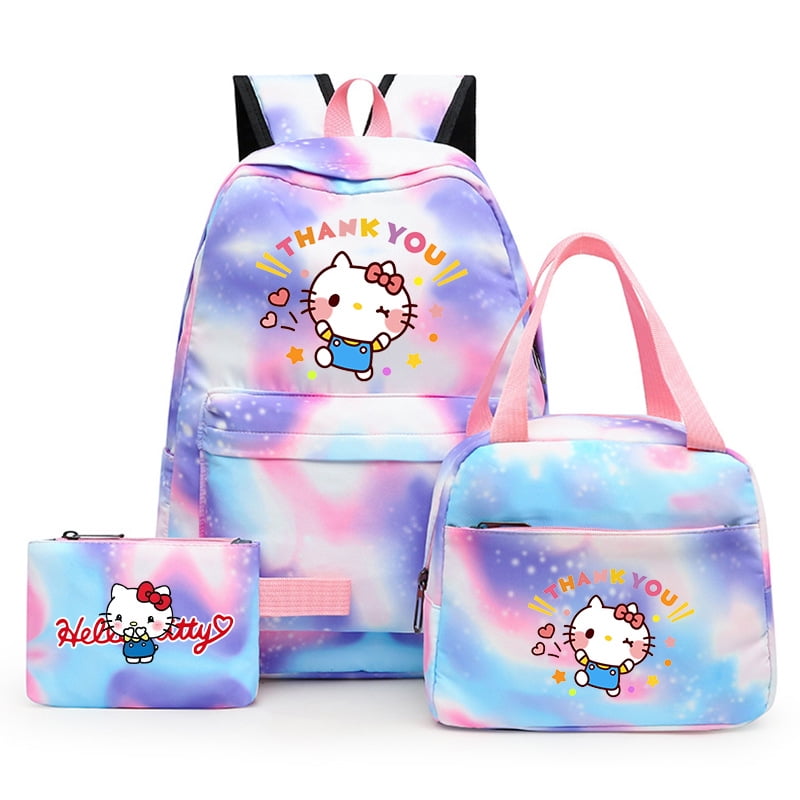 Cartoon Sanrio Family Hello-kitty Gradient Purple Backpack - Hello ...