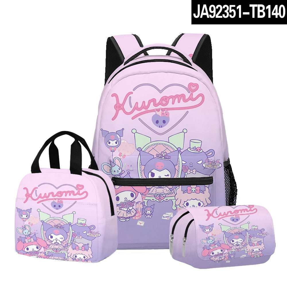 Cartoon Sanrio Family Kuromi Backpack - Cartoon Backpack, Lunch Bag ...