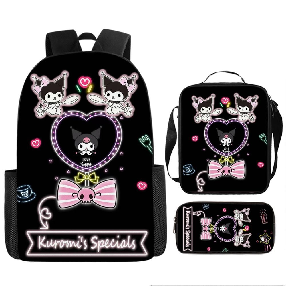 Cartoon Sanrio Family Kuromi Backpack - Cartoon Backpack, Lunch Bag ...