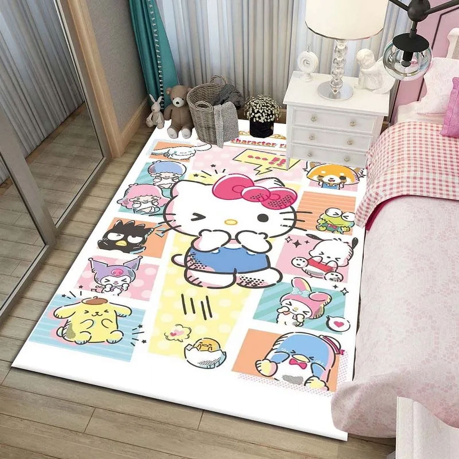 Cartoon Sanrio Family Pattern Area Rug,Carpet Rug for Living Room ...
