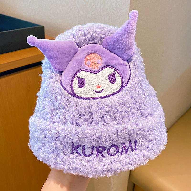 Cartoon Sanrio Hat Kawaii Melody Kuromi Keep Warm Headgear Anime Autumn ...
