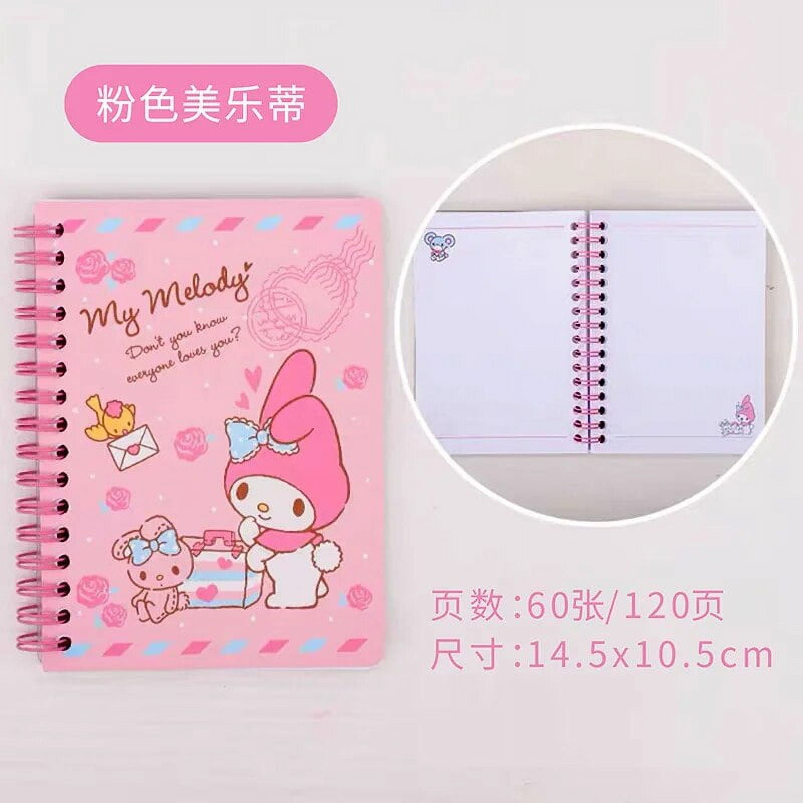 Cartoon Sanrio Hello Kitty Notepad Cinnamoroll Kuromi My Melody A6 Coil ...