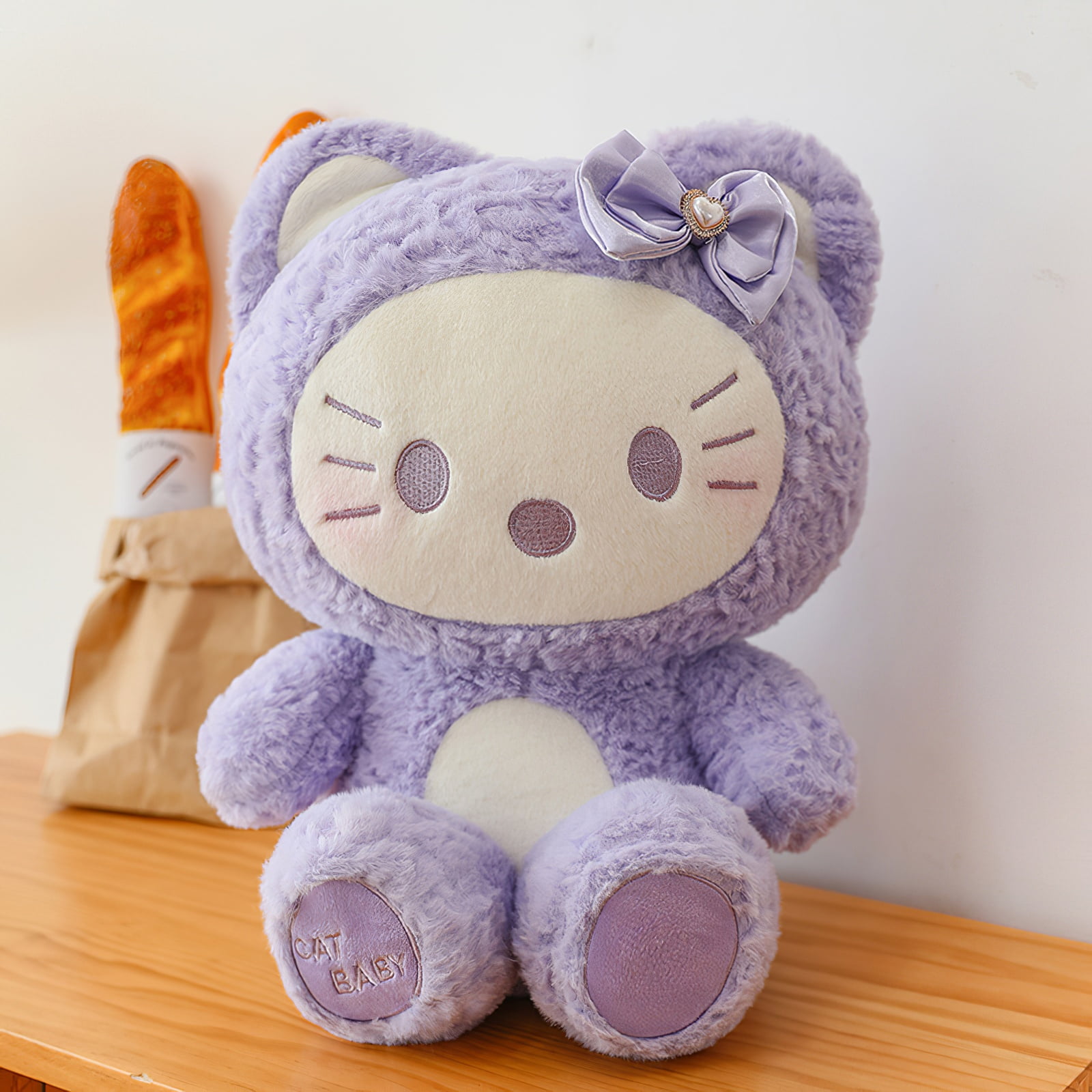 Cartoon Sanrio Hello Kitty Plush Toy Kawaii Bow Tie KT Cat Plushies ...