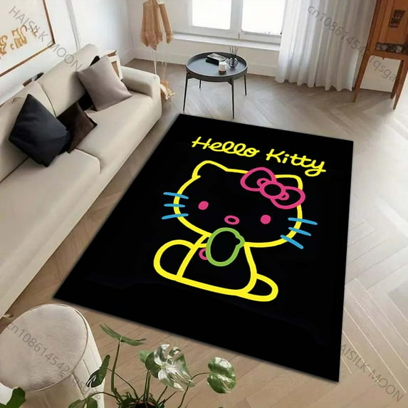 Cartoon Sanrio Hello Kitty Print Carpet for Living Room Bedroom Room ...