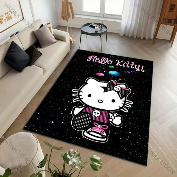 Cartoon Sanrio Hello Kitty Print Carpet for Living Room Bedroom Room ...