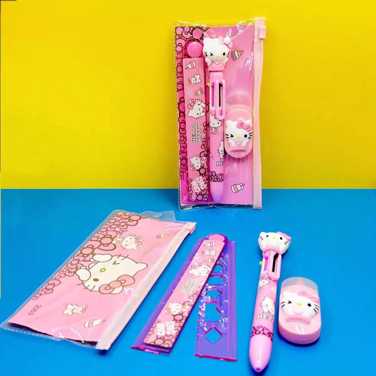 Cartoon Sanrio Hellokittys My Melody Multi-Color Pen Correction Ruler ...