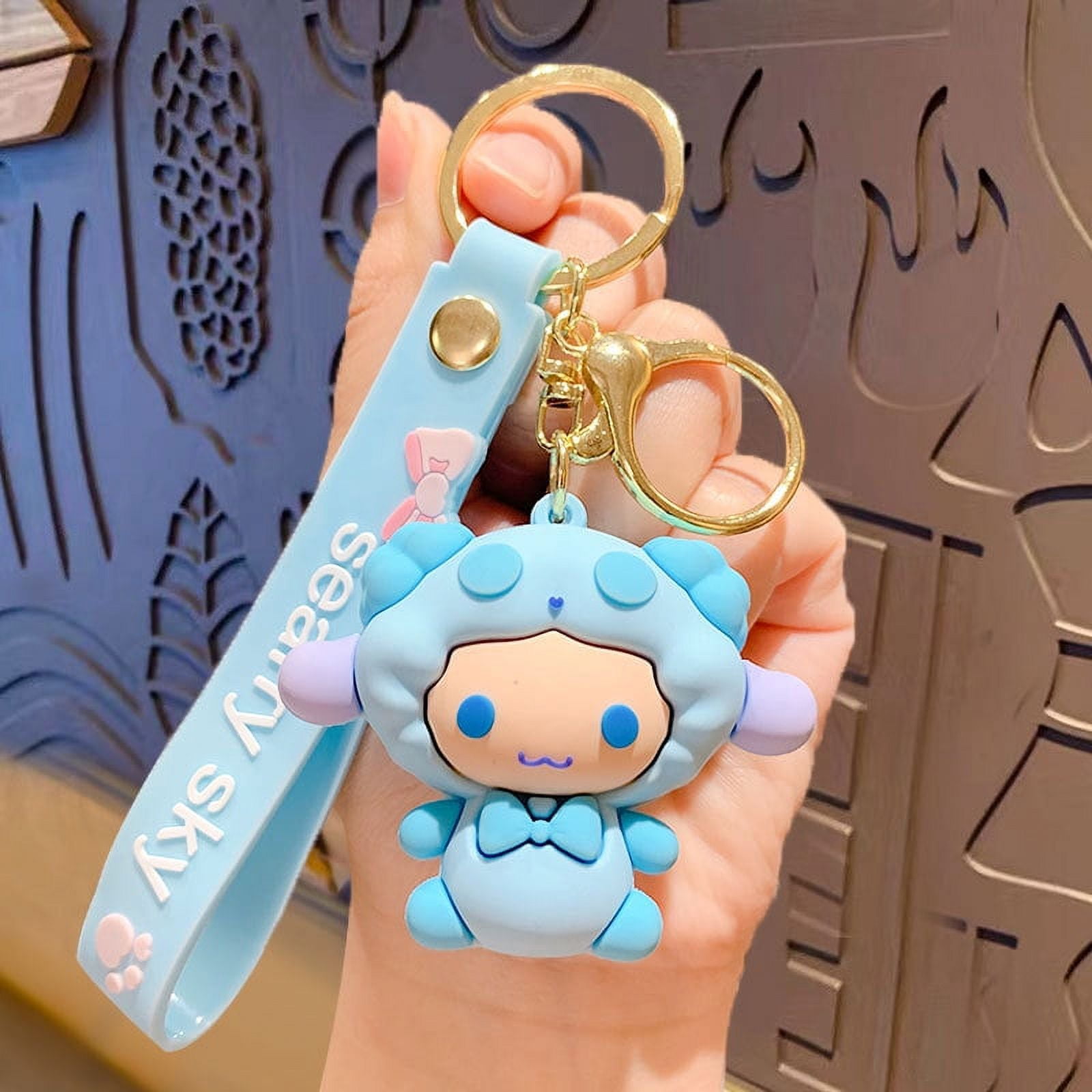 Cartoon Sanrio Keychain Cute Hello Kitty Kuromi My Melody Cinnamoroll ...