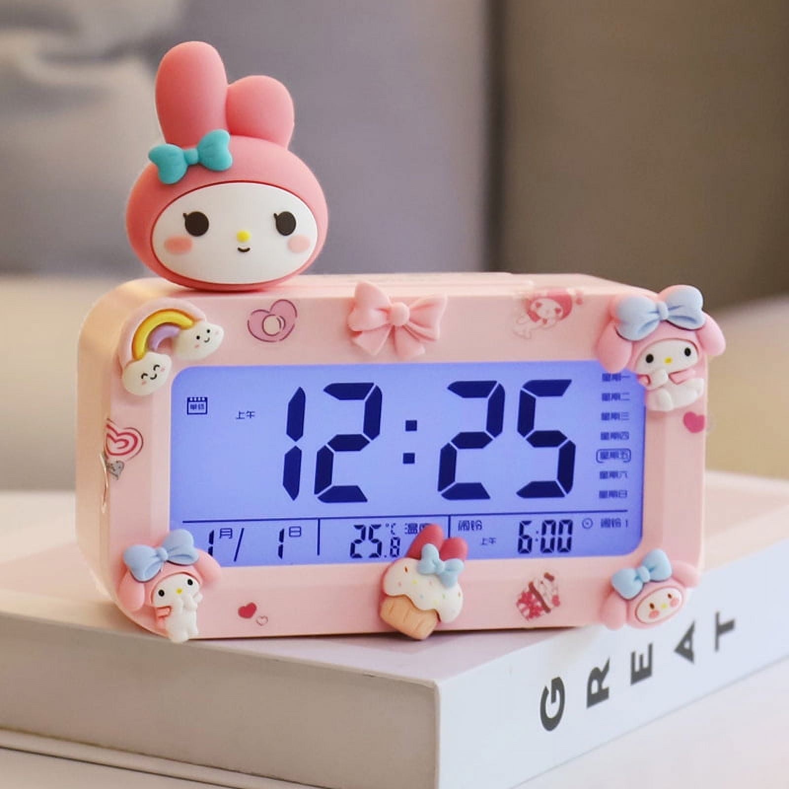 Cartoon Sanrio Kuromi Cinnamoroll My Melody Pochacco Electronic Alarm ...