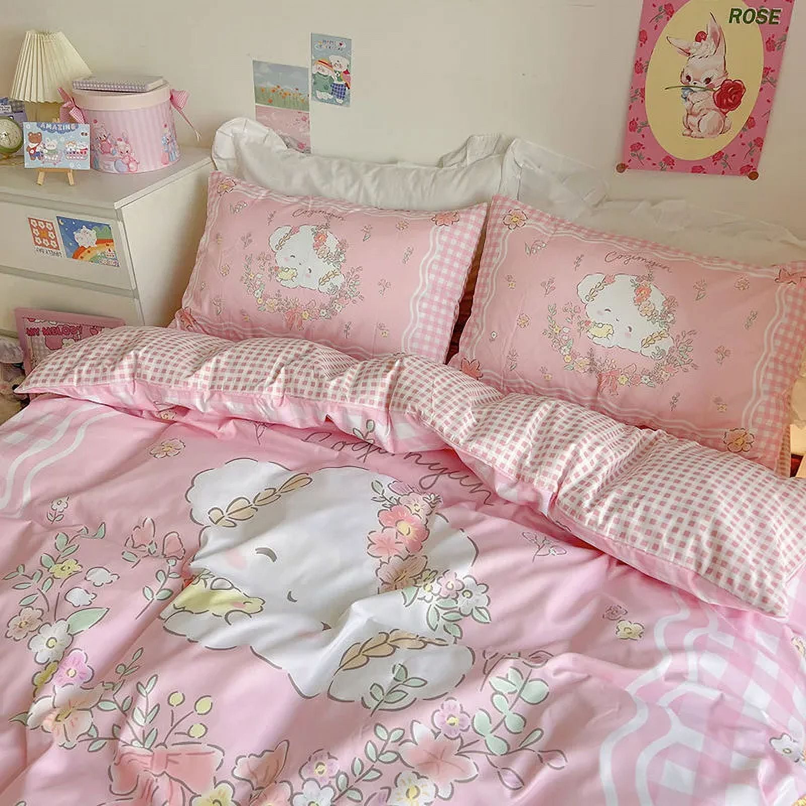 Cartoon Sanrio Kuromi My Melody Cinnamoroll (Sheet + Pillowcase + Quilt ...