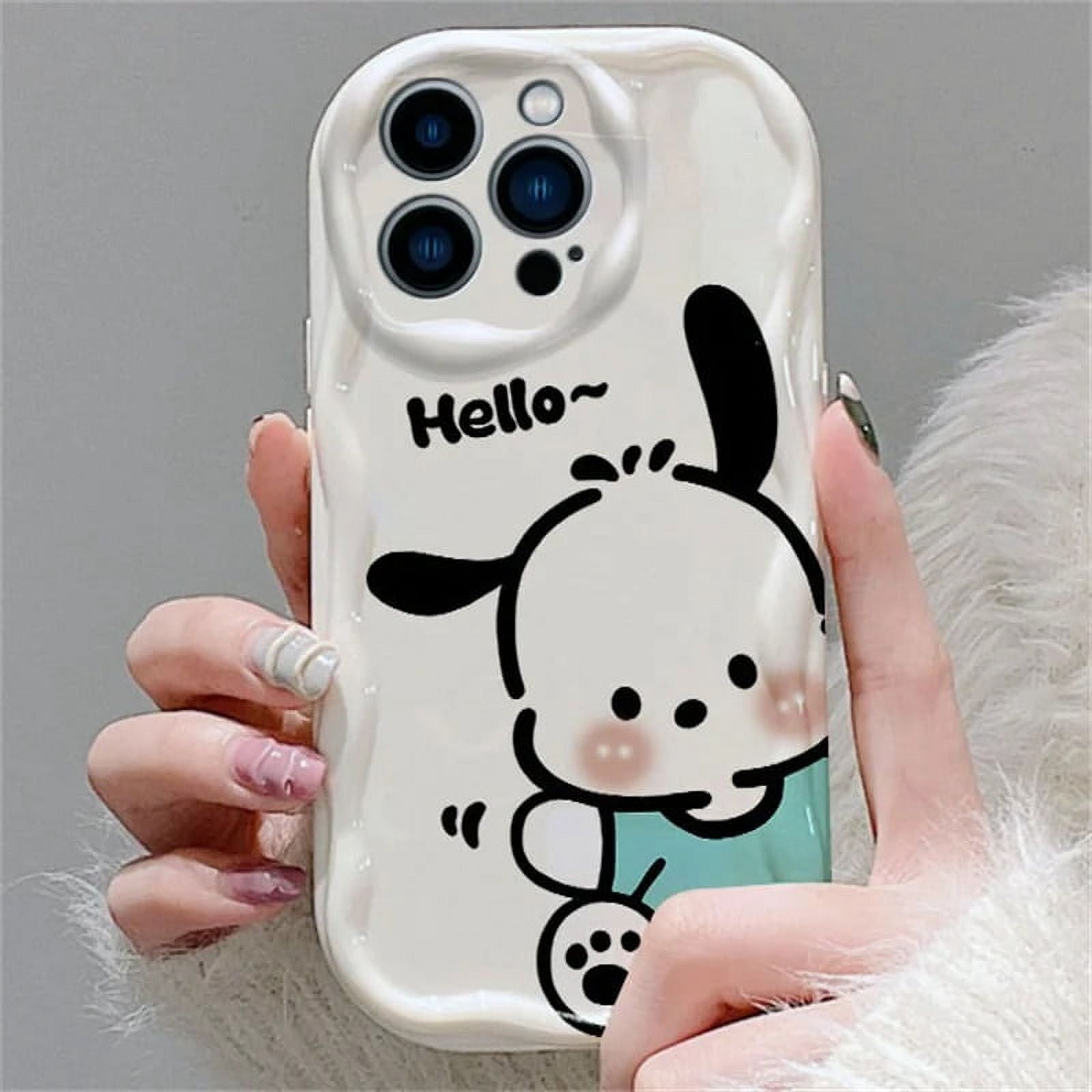 Cartoon Sanrio Melody Pochacco Wavy Soft Phone Case For Samsung Galaxy