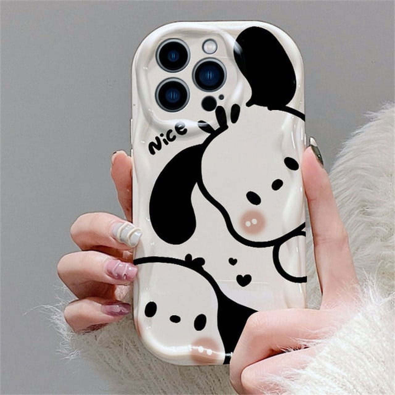 Cartoon Sanrio Melody Pochacco Wavy Soft Phone Case For Samsung Galaxy