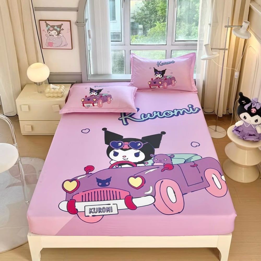 Cartoon Sanrio Motif Fitted Sheets Bedding Sets Room Decor Adult Gift ...