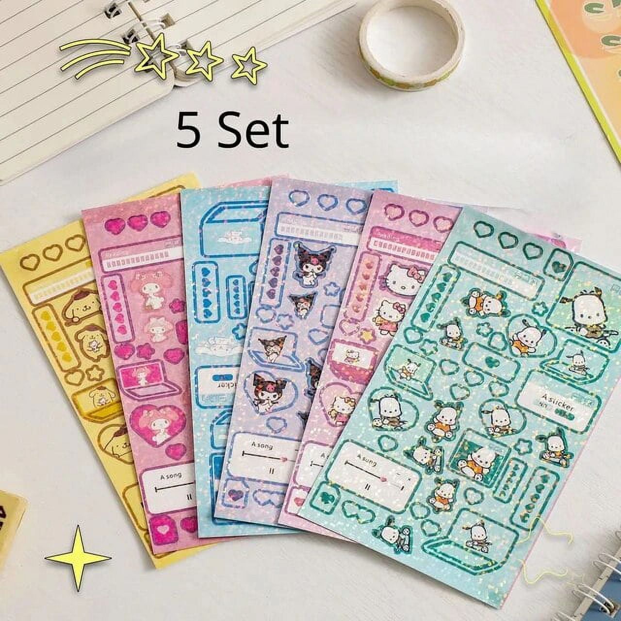 Cartoon Sanrio Shine Stickers Cute Hello Kitty Cinnamoroll Kuromi My ...