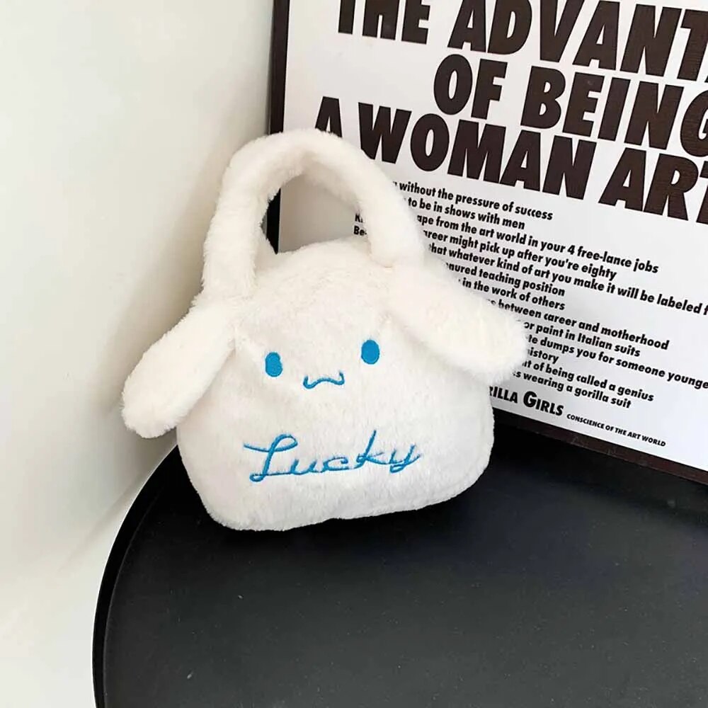 Cartoon Sanrioed Plush Handbag Cinnamoroll Melody Purin Pachacco Plush ...