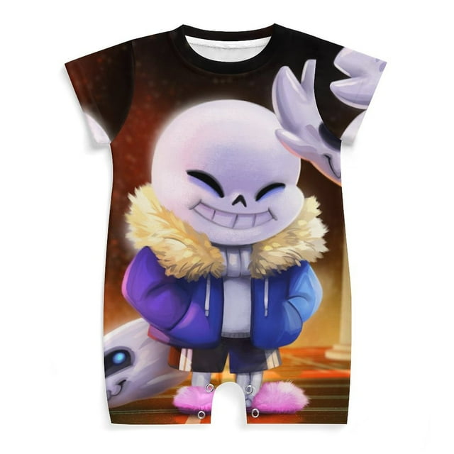Cartoon Sans Undertale Baby Romper Jumpsuit Summer Short Sleeve One ...