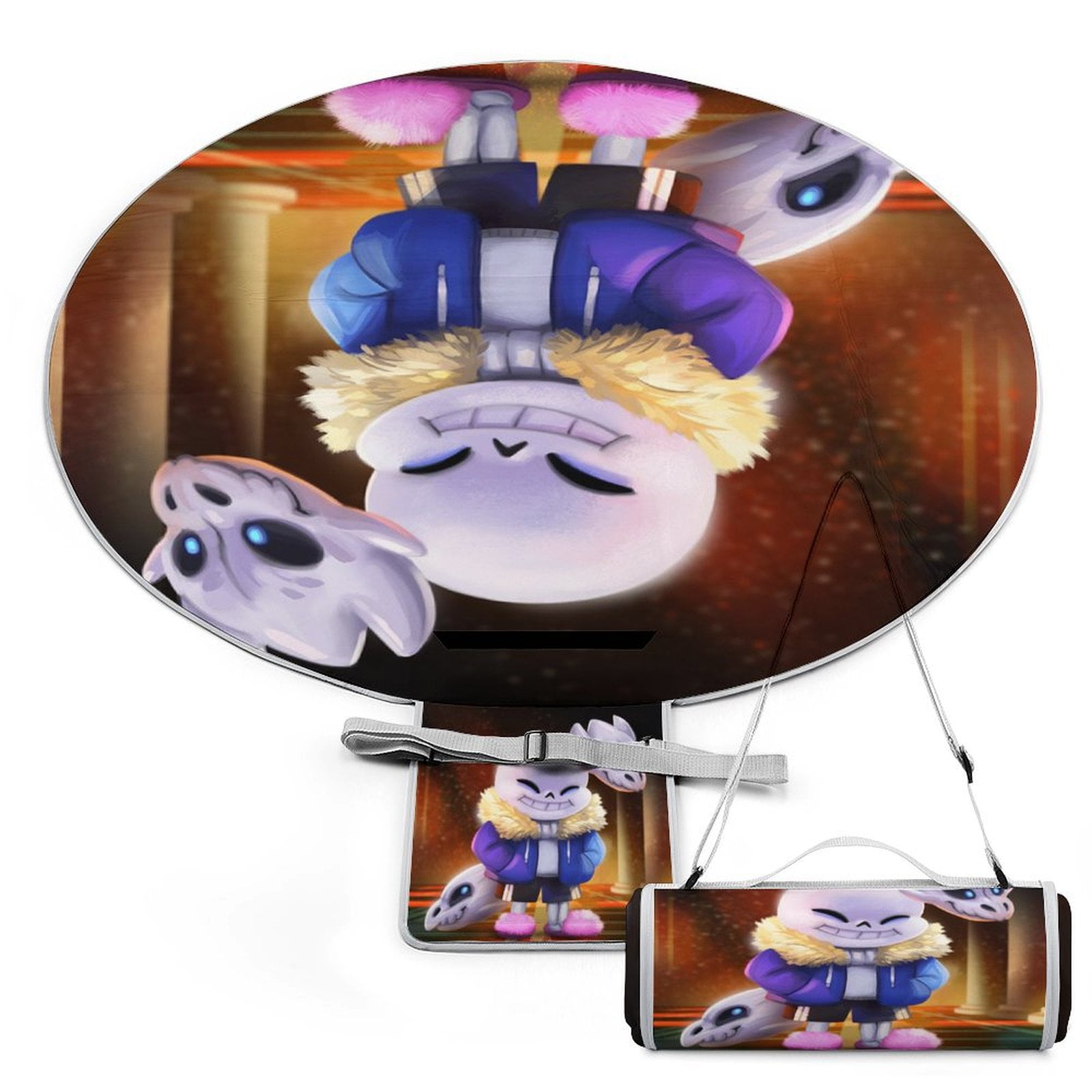 Cartoon Sans Undertale Round Picnic Mat Summer Beach Blanket Crawling ...