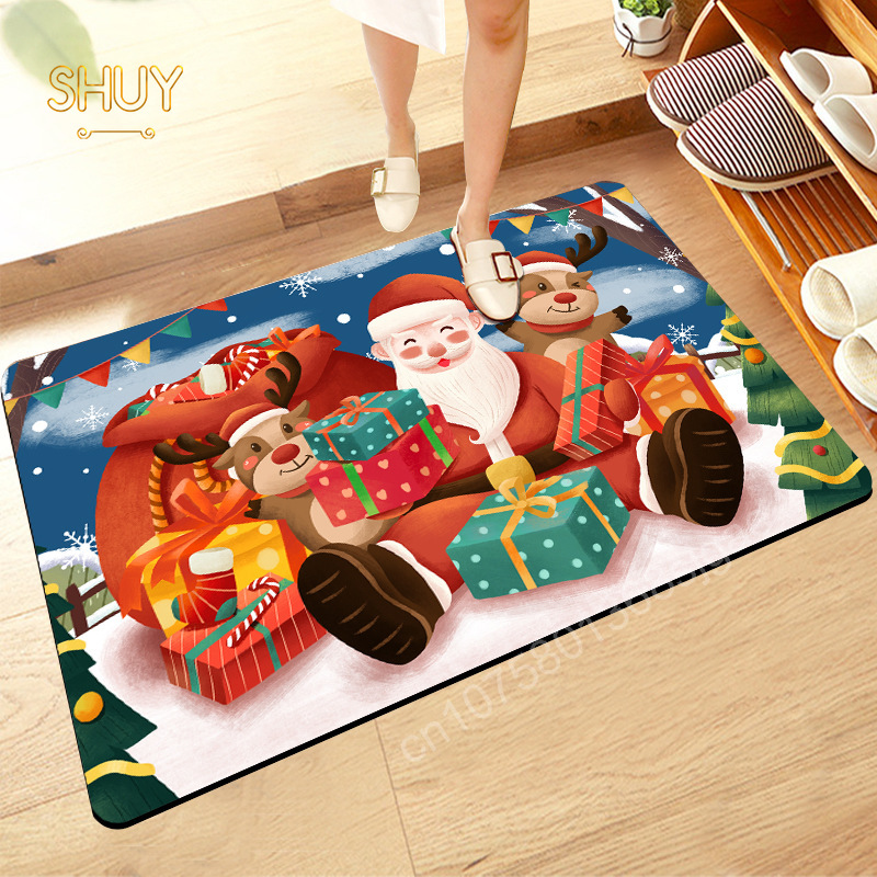 Cartoon Santa Claus Carpet Christmas Living Room Carpets Home ...