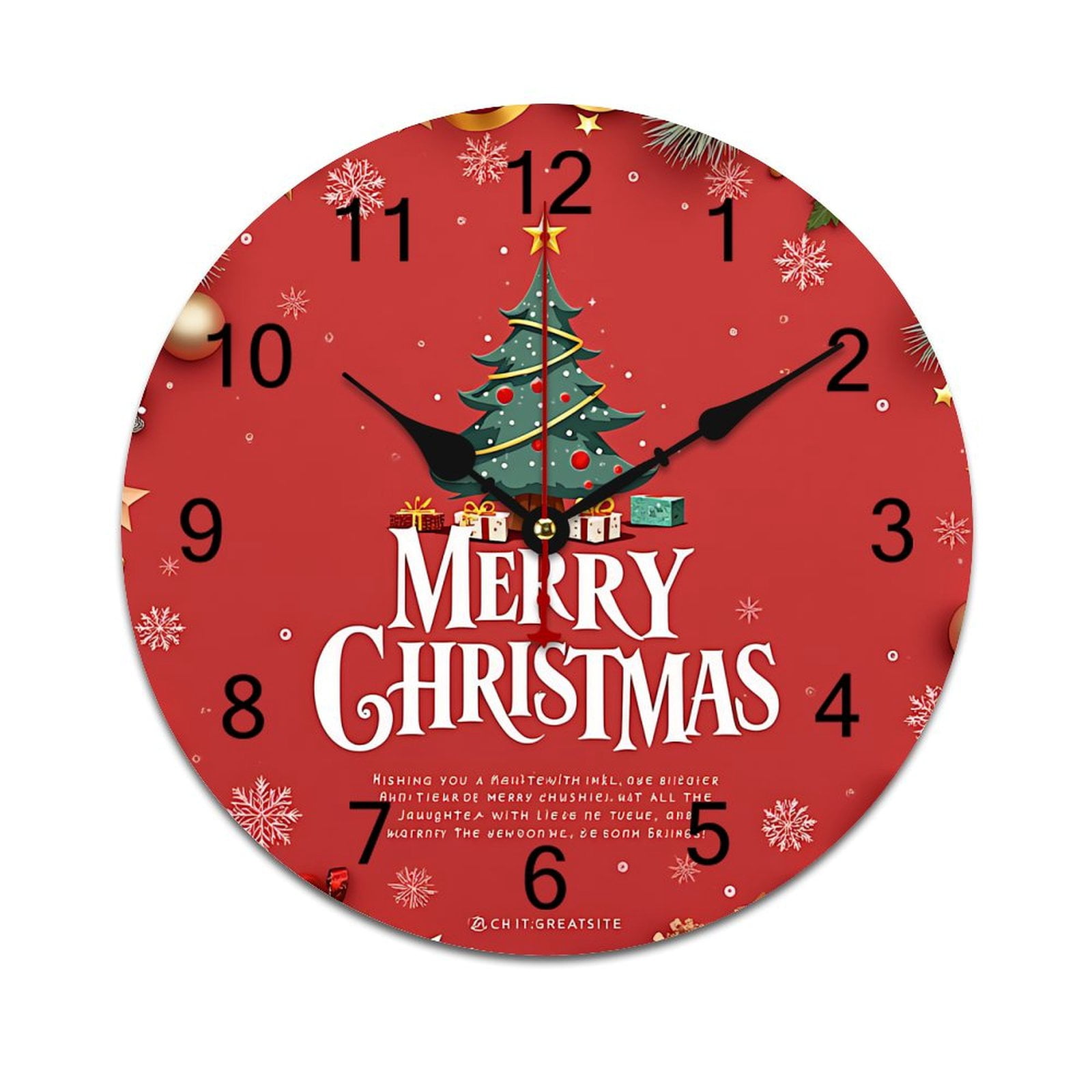 Cartoon Santa Claus Gift And Christmas Tree Red Truck Time Decorative ...