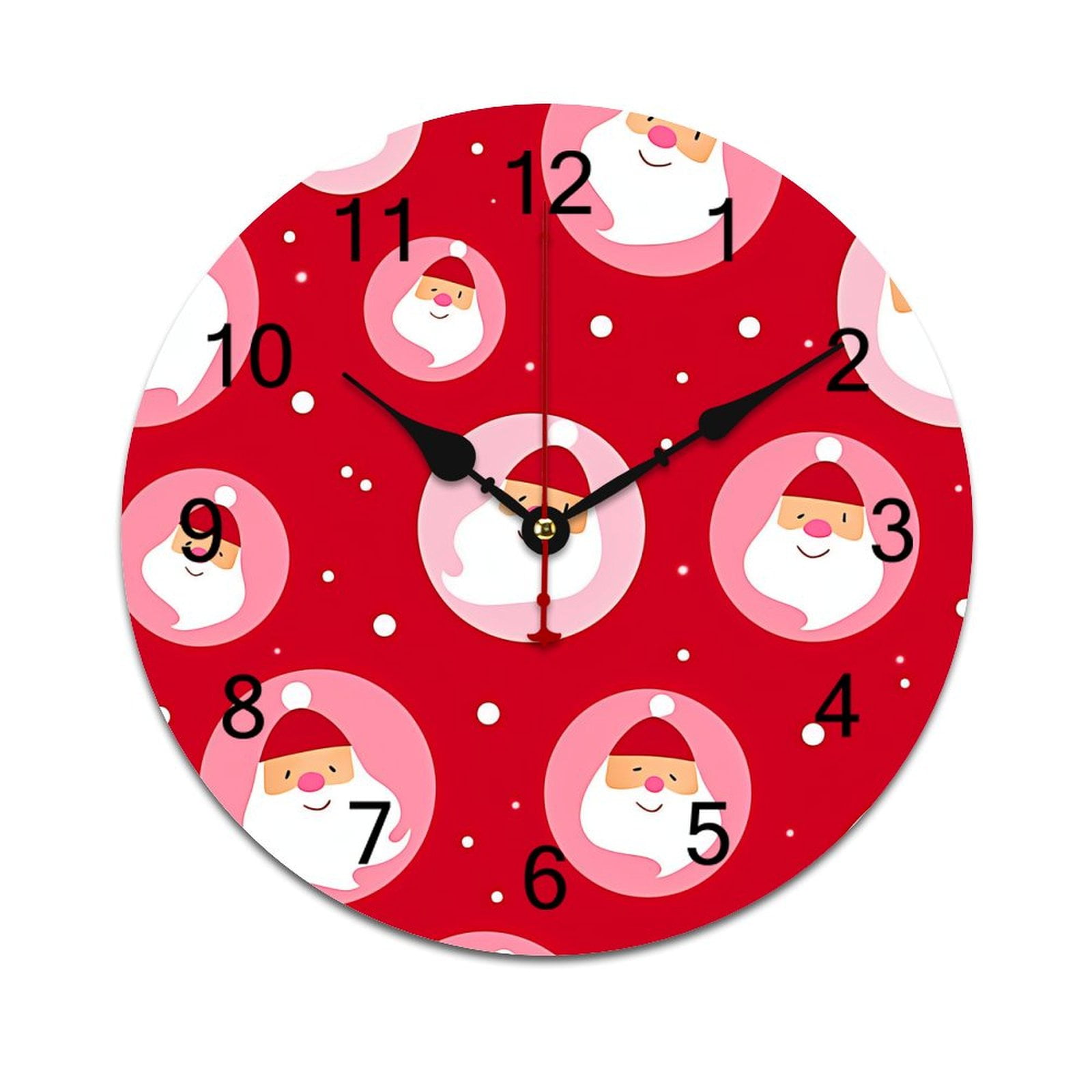 Cartoon Santa Claus Gift And Christmas Tree Red Truck Time Decorative ...