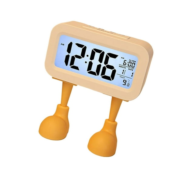 Cartoon Sausage Lip Digital LCD Alarm Clock Operated with Snooze ...