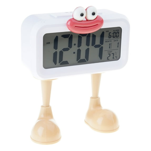 Cartoon Sausage Lip Night Light Digital Alarm Clock with Snooze ...