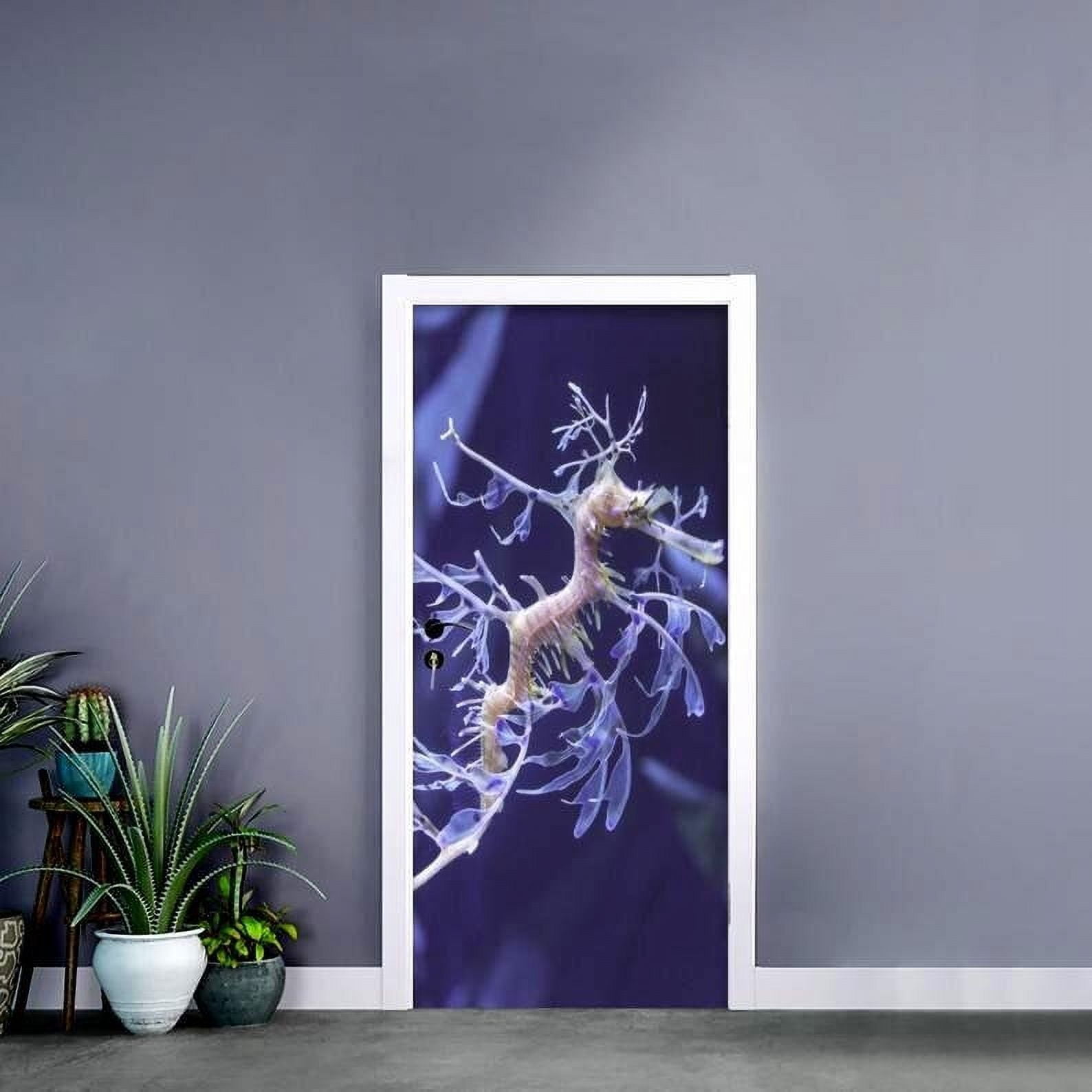 Cartoon Scene Painting Door Stickers Abstract Graffiti Full Door Cover ...