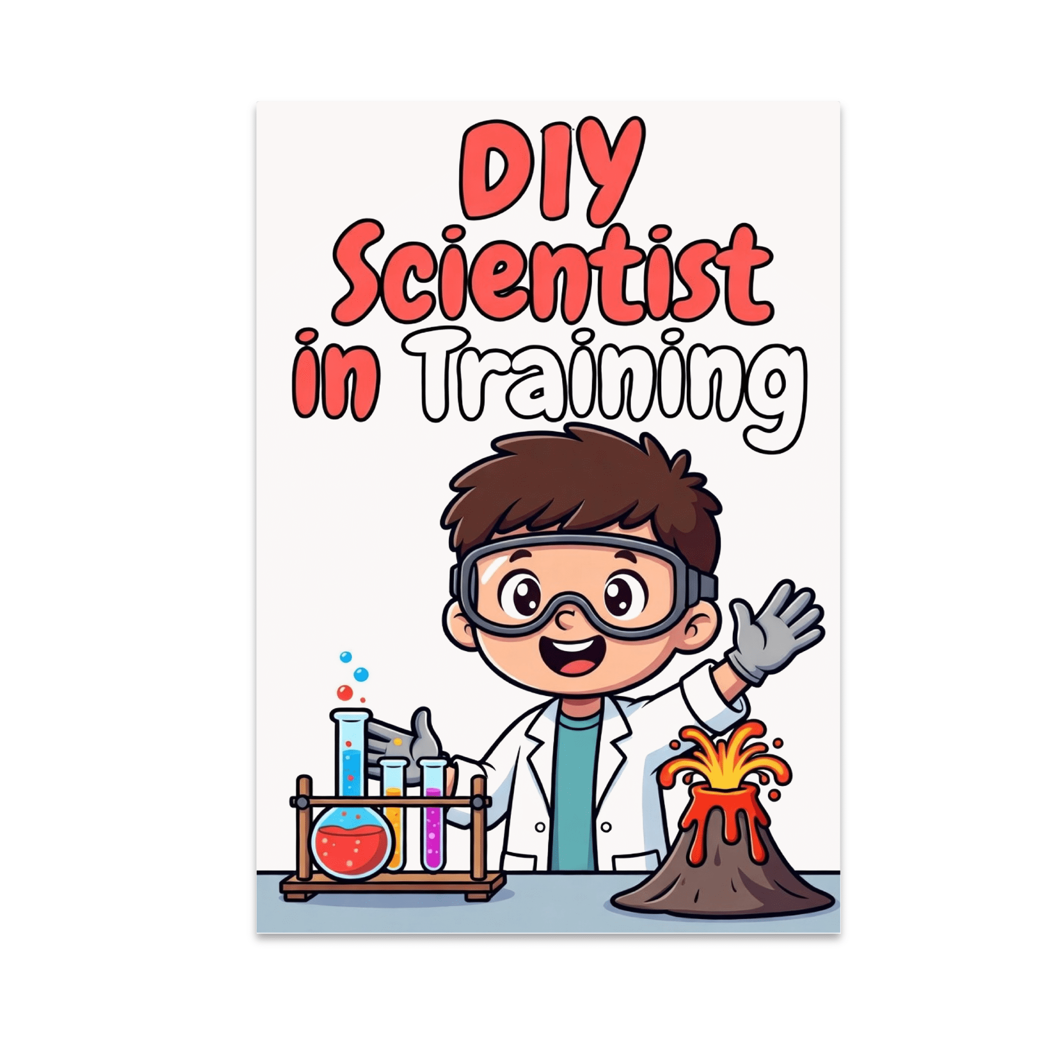 Cartoon Scientist Wall Art - Young Learner - 13x19 Poster Print ...
