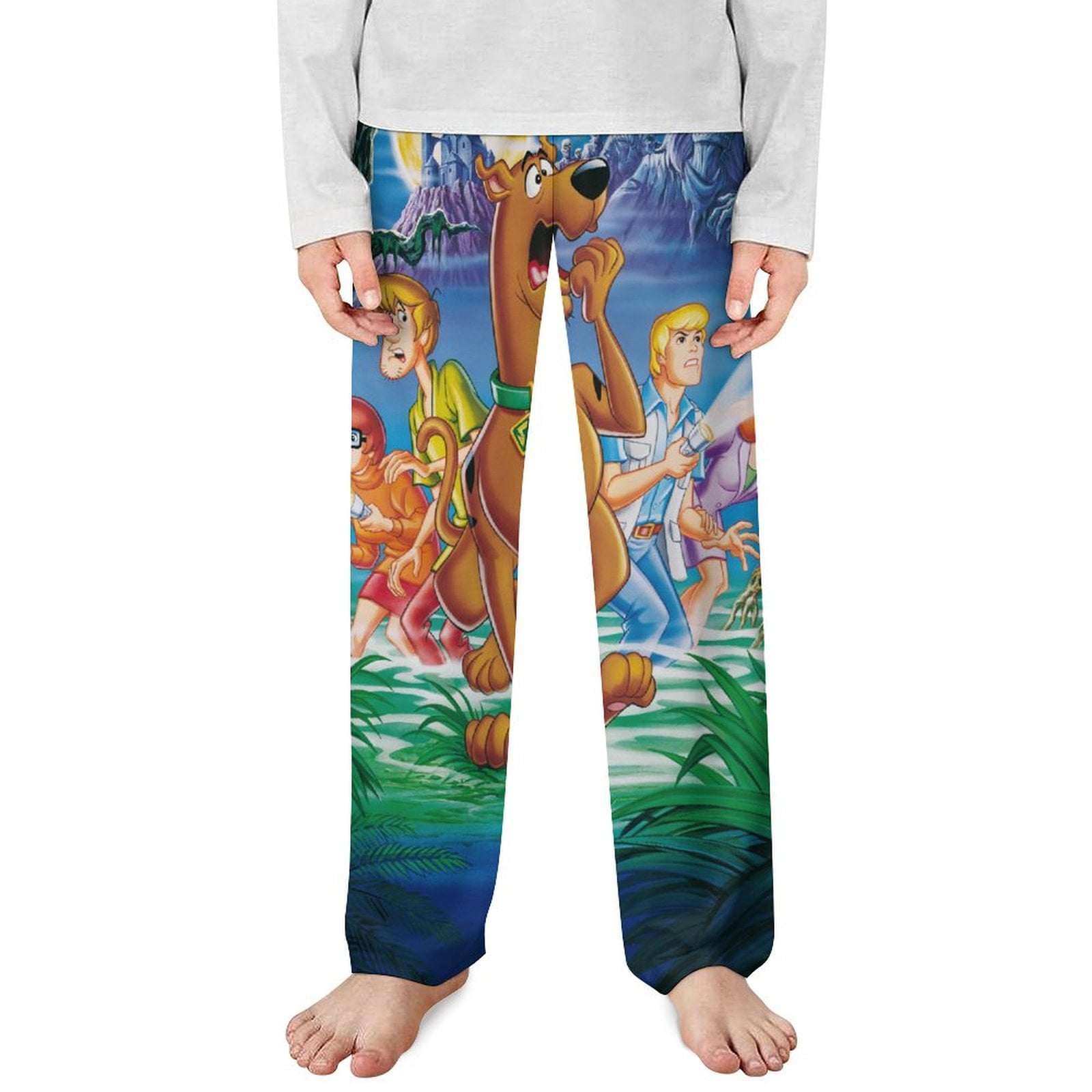 Cartoon Scooby Doo Children's Pajamas Lounge Straight Leg Sleeping ...