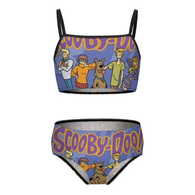 Cartoon Scooby Doo Children's Swimsuit Girls Swimwear 2 Piece Bikini ...