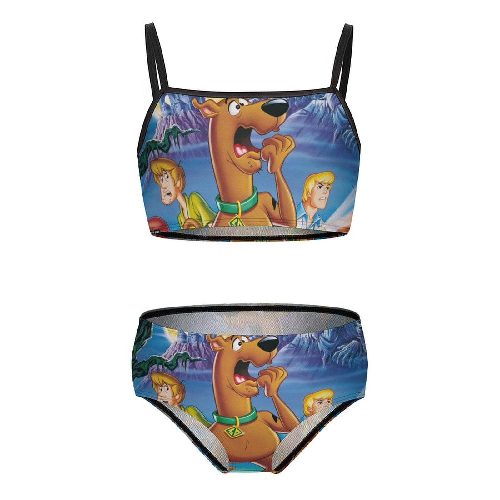 Cartoon Scooby Doo Children's Swimsuit Girls Swimwear 2 Piece Bikini ...