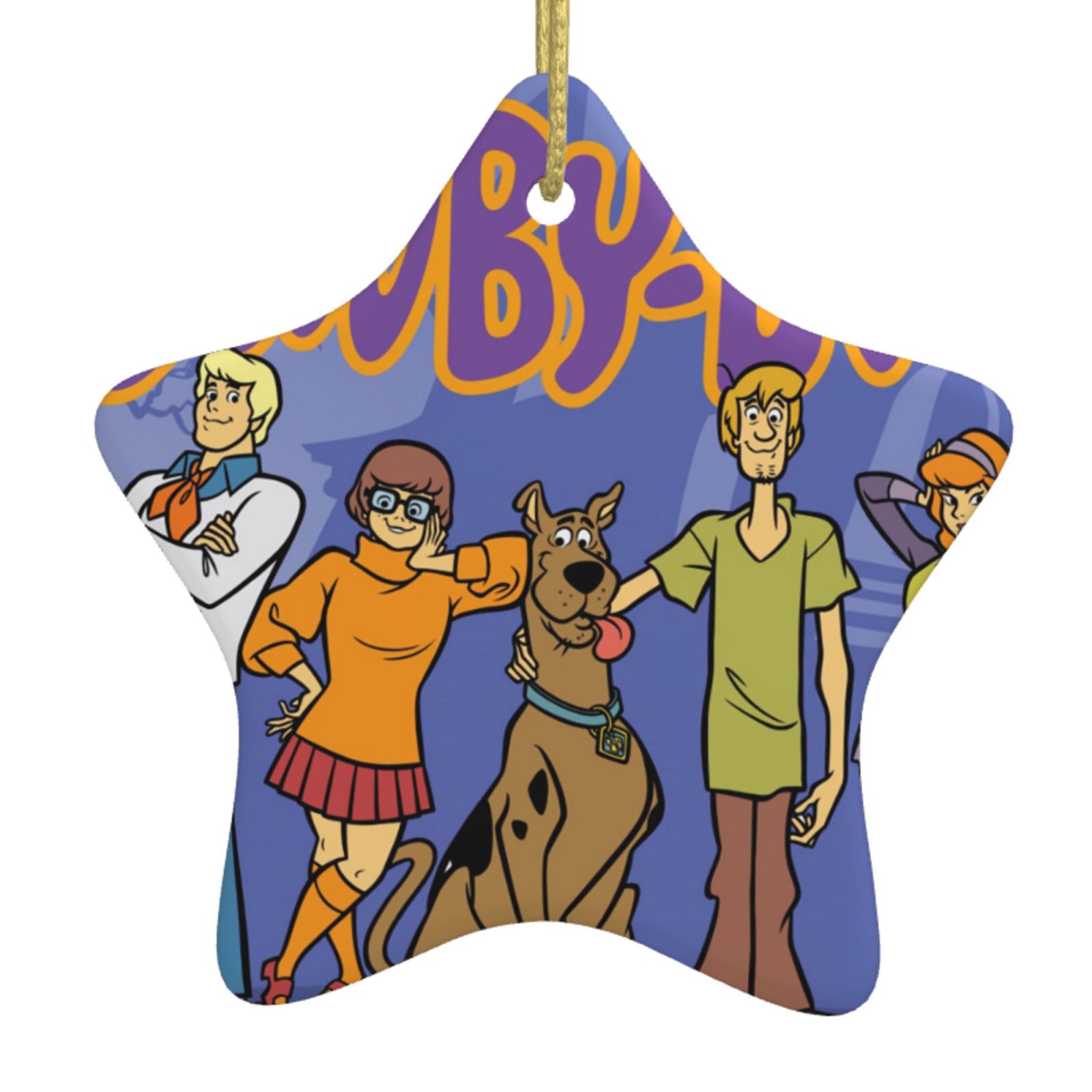 Cartoon Scooby Doo Christmas Ornaments Ceramic Star Christmas Tree ...