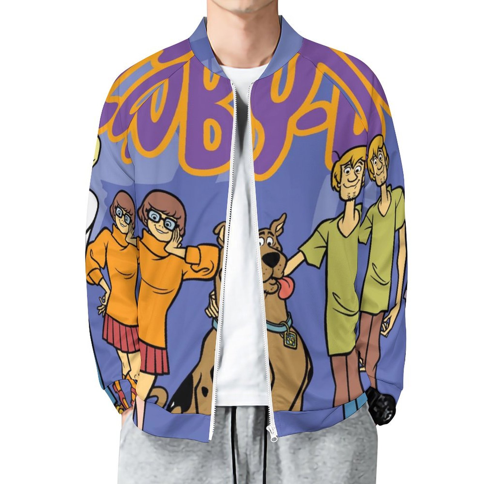 Cartoon Scooby Doo Fashion Jacket Mens Windbreaker Coat Lightweight ...
