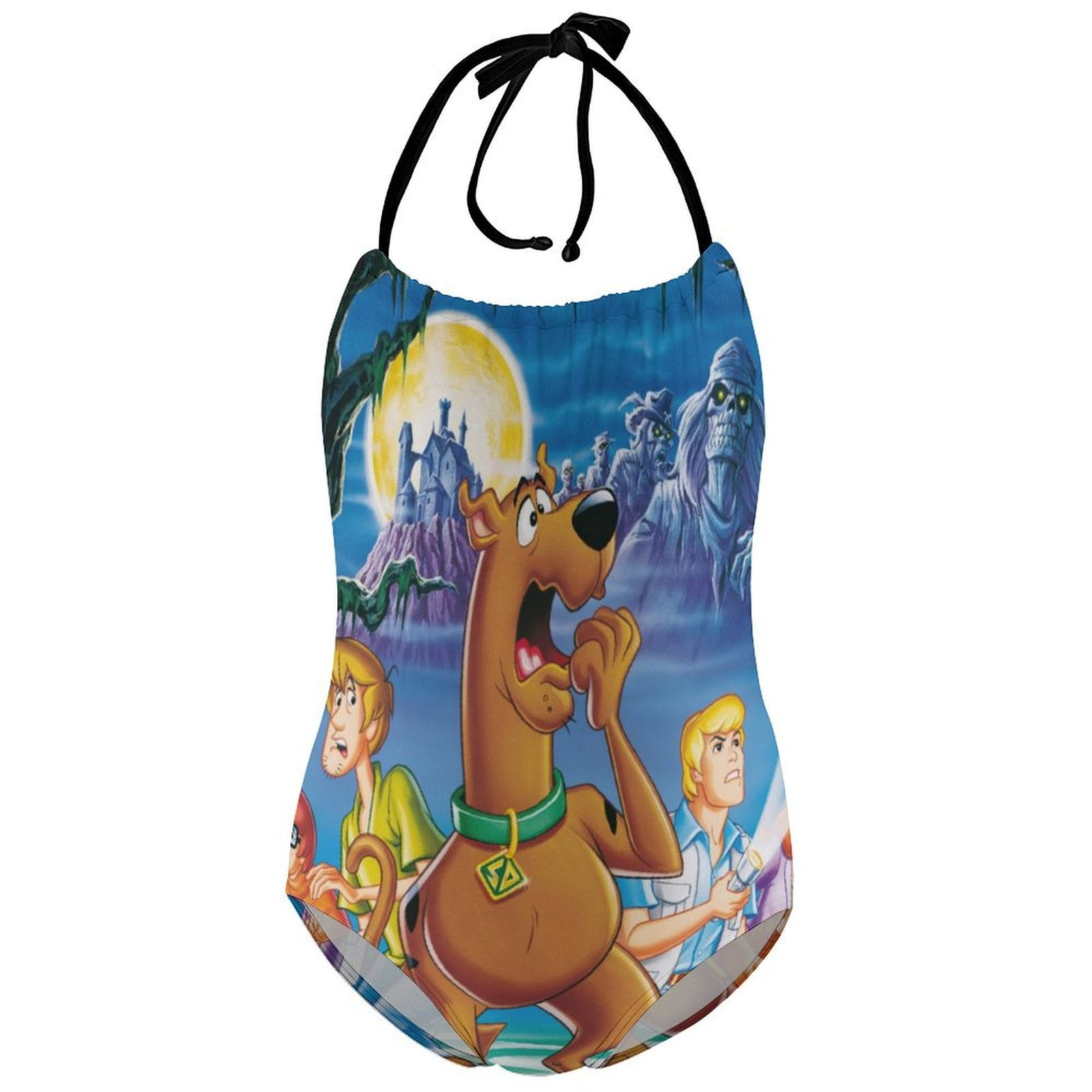 Cartoon Scooby Doo Girl's Swimsuit One-piece Summer Hawaii Beach Kid's ...