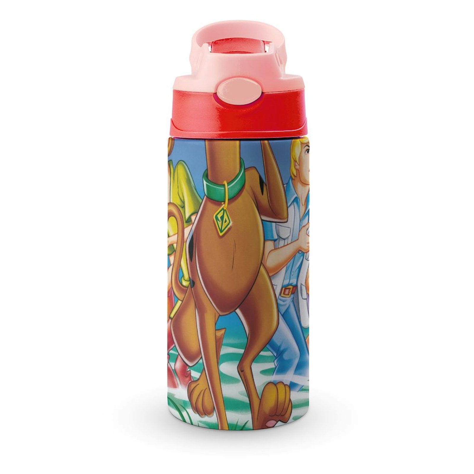 Cartoon Scooby Doo Kid's Insulated Water Bottle With Straw Vacuum ...
