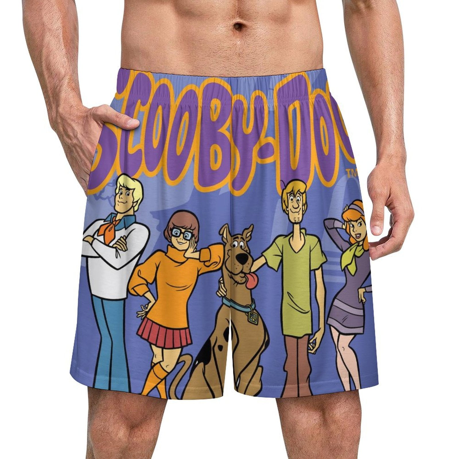 Cartoon Scooby Doo Men's Pajama Pants Sleepwear Lounge Shorts Bottoms ...