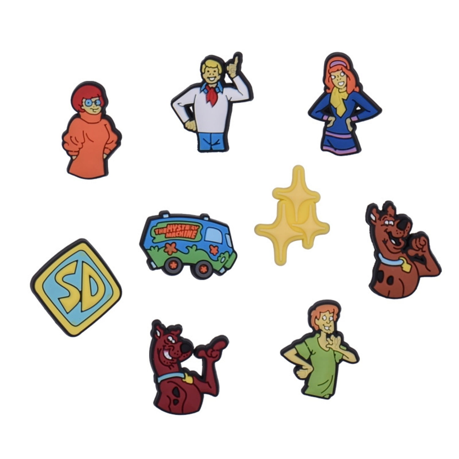 Cartoon Scooby-Doo PVC Soft Rubber Shoes Decorative Buckle Hole Shoes ...