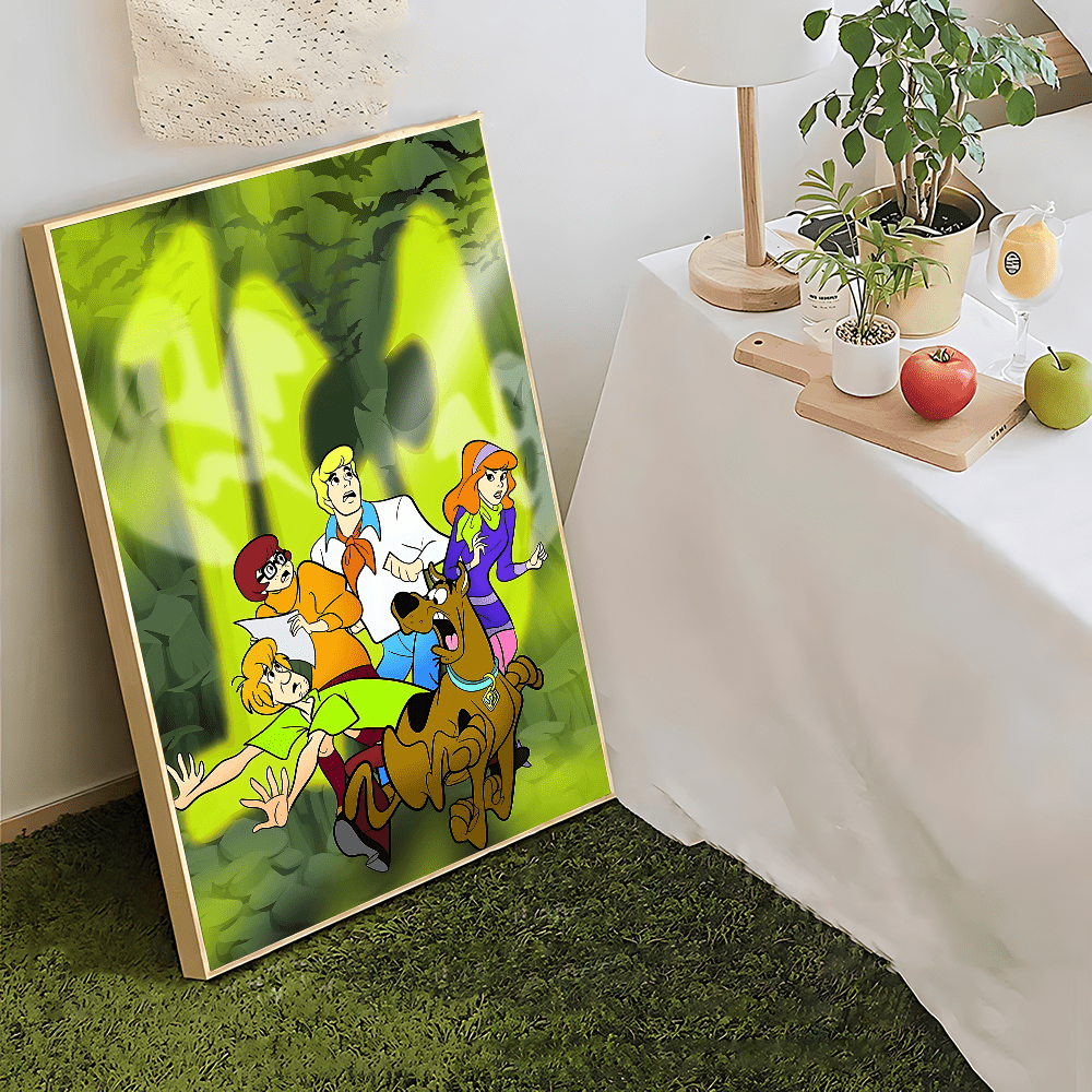 Cartoon Scooby-Doo Poster Bar Paper Retro Poster Wall Art Painting ...