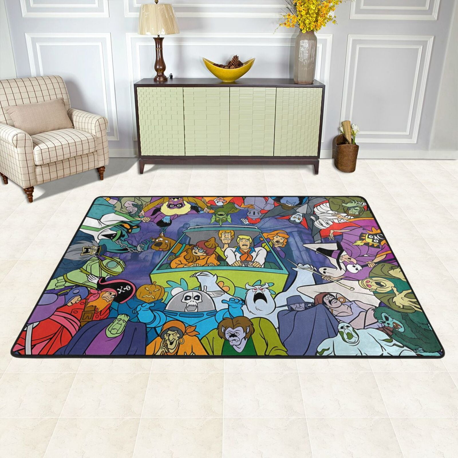 Cartoon Scooby-Doo Rugs Washable Cover Floor Rug Carpets Bathroom ...