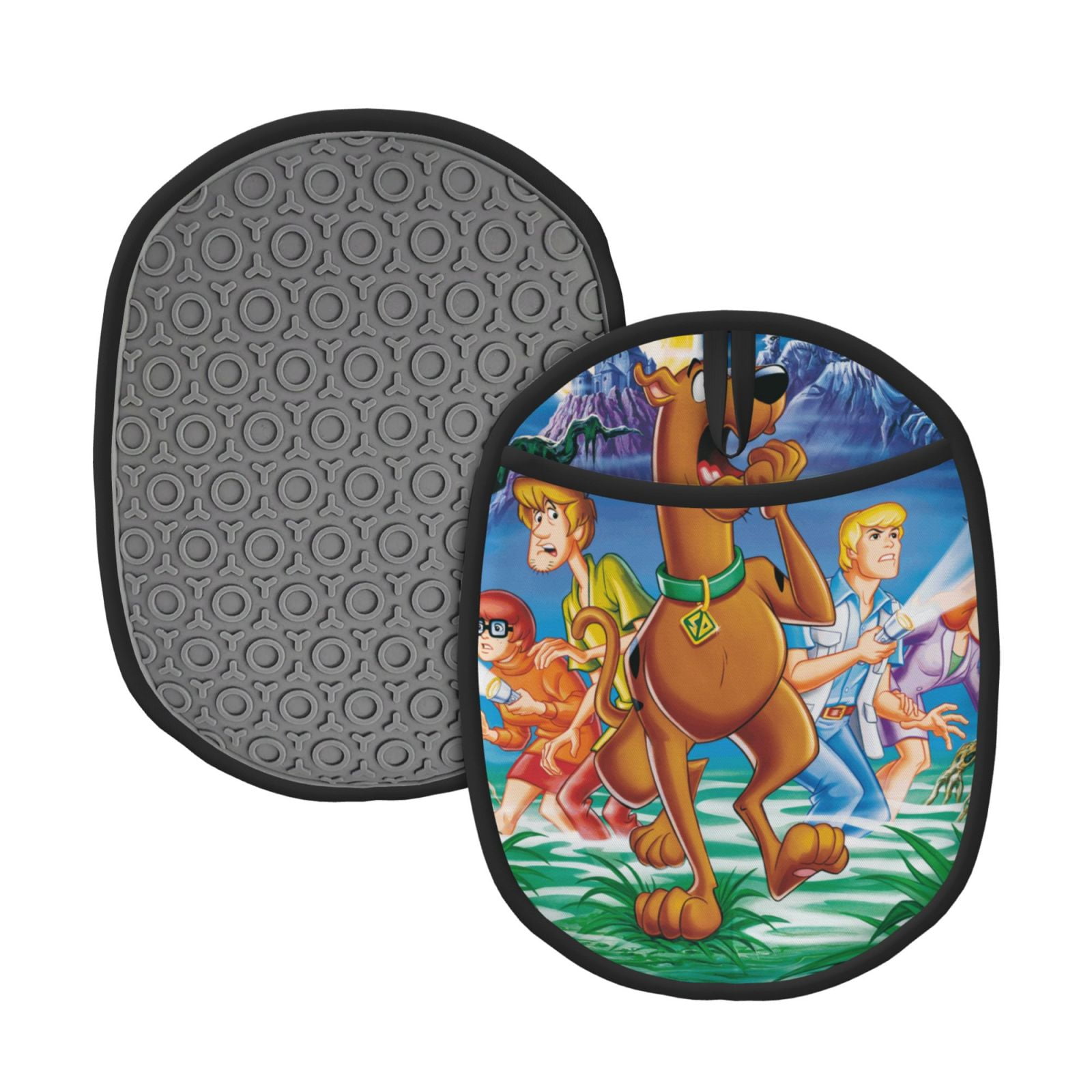 Cartoon Scooby Doo Silicone Pot Mat Mitten Oven Mitts Pot Holder Heat ...