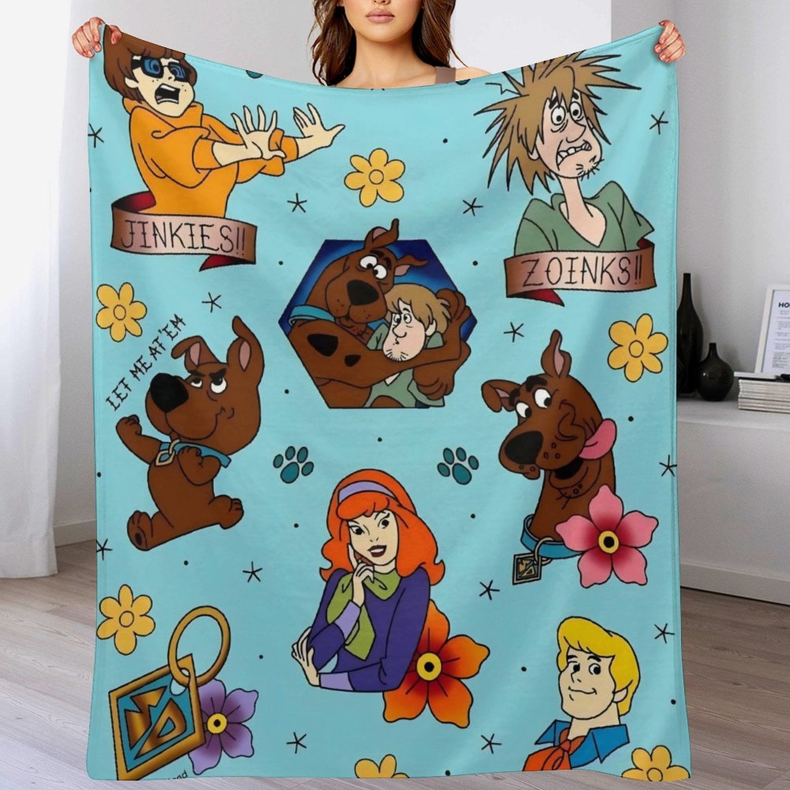 Cartoon Scooby-Doo Throw Blanket Classic Super Soft Anime Flannel ...