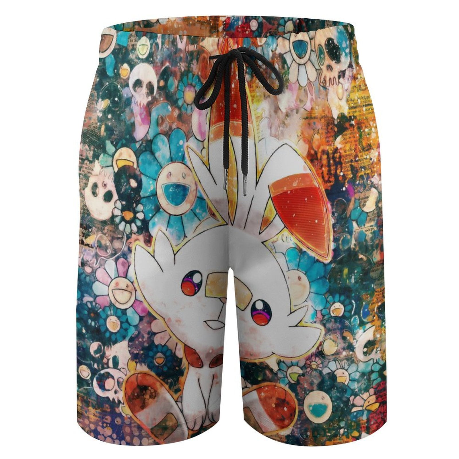 Cartoon Scor-bun-ny Boys Swim Trunks with Pocket Quick Dry Swimwear ...