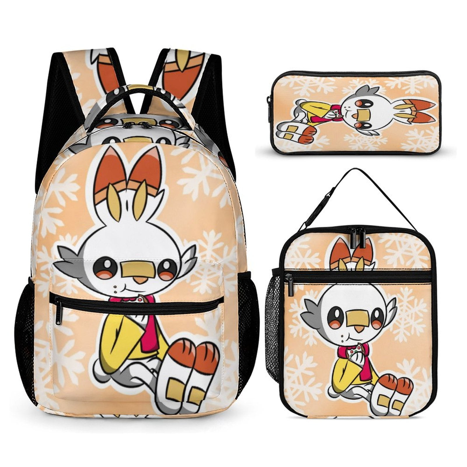 Cartoon Scor-bunny Backpack with Lunch Box Pencil Case for Boys Girls ...