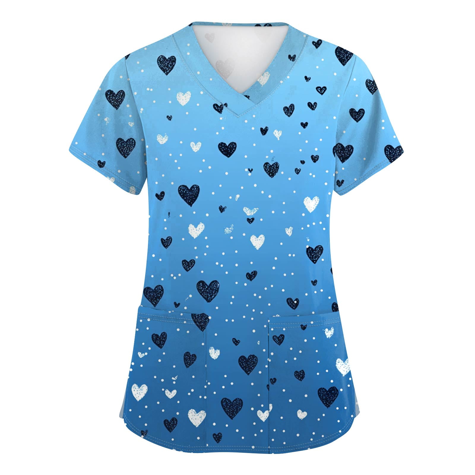 Cartoon Scrubs For Women,Women's Fashion V-Neck Short-Sleeve Workwear ...