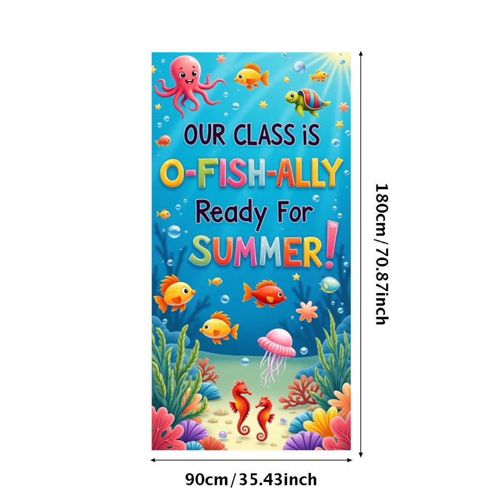 Cartoon Sea Animals Classroom Banner Creative Underwater Classroom ...