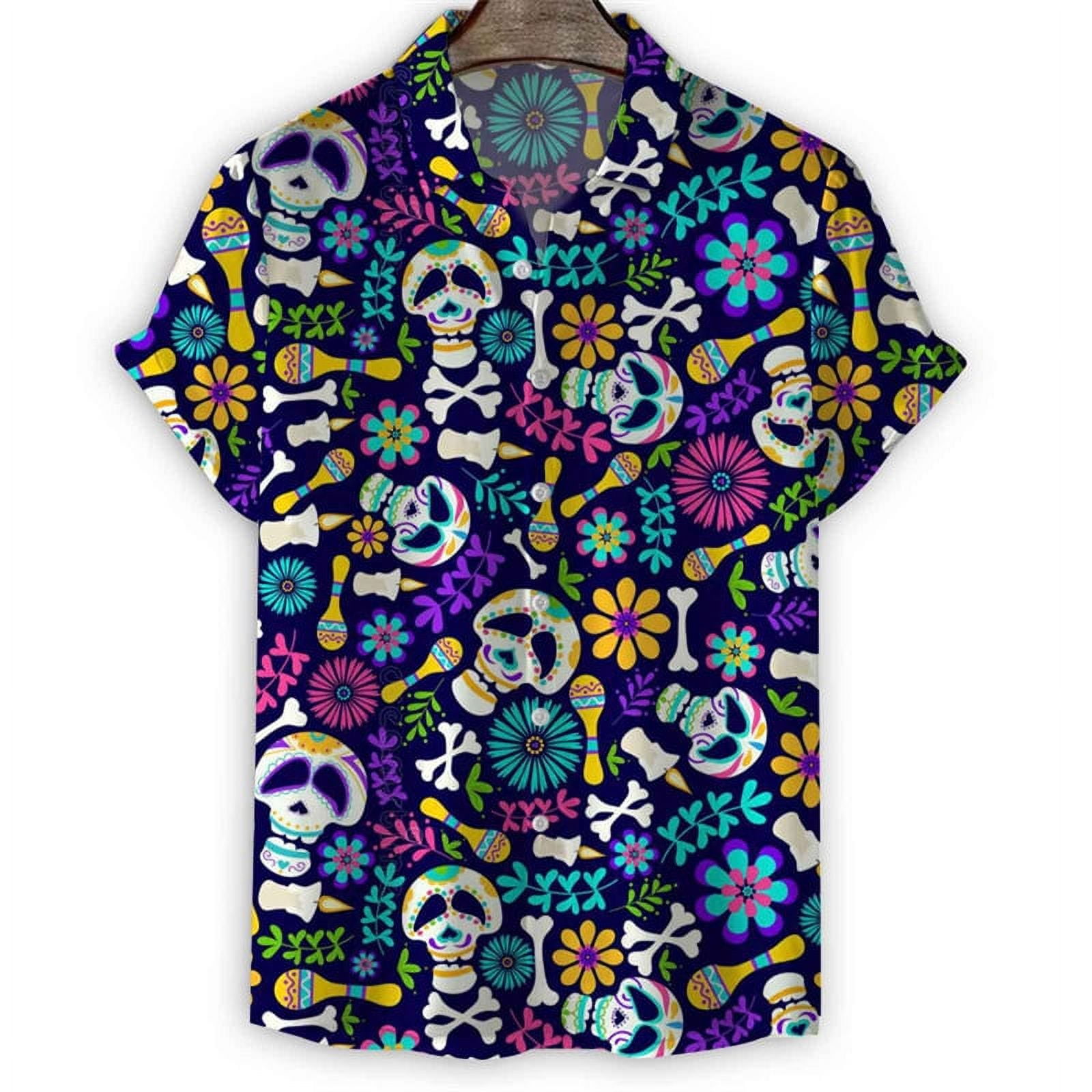 Cartoon Sea Animals Fish 3d Print Shirt Men StarShells Pattern Short ...
