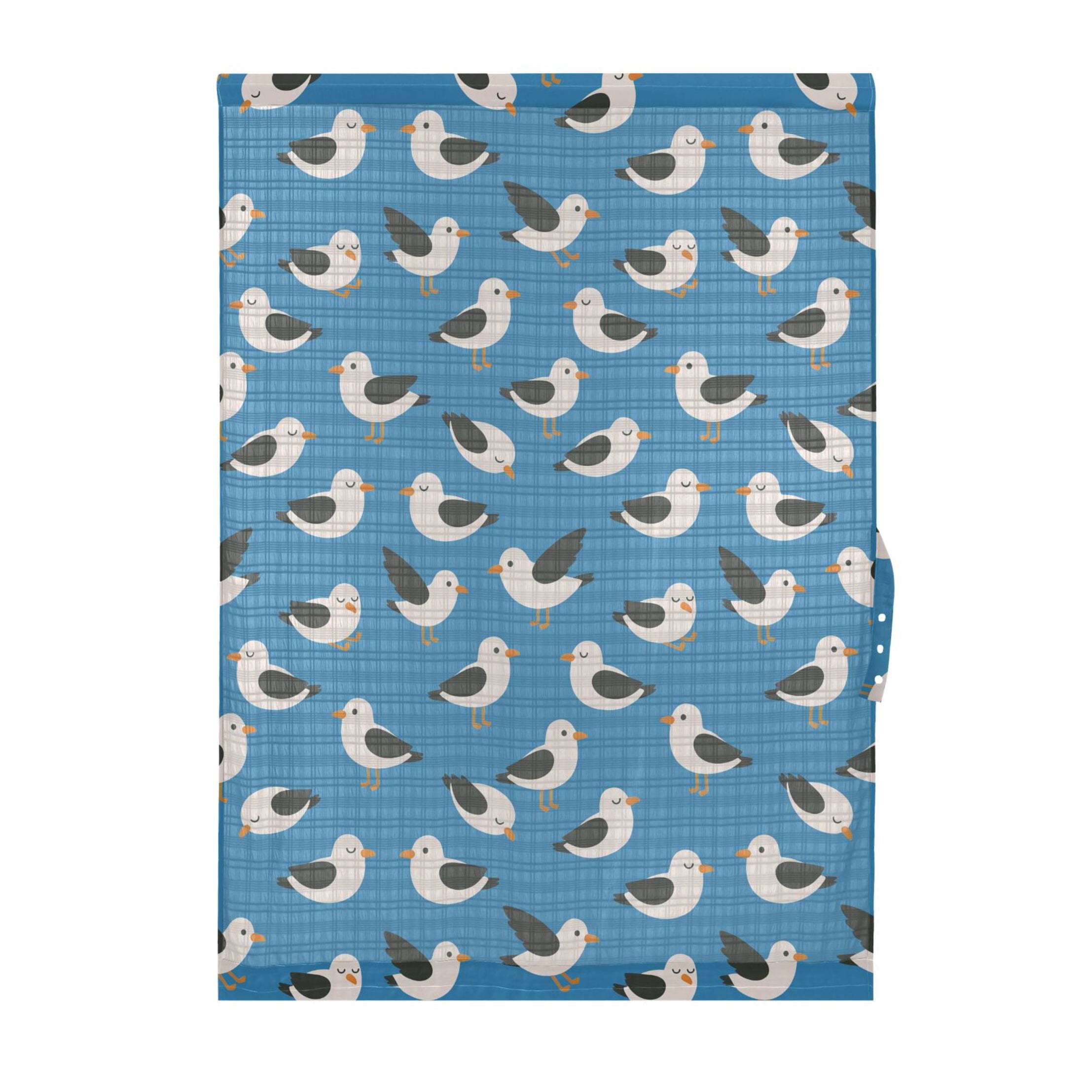 Cartoon Seagull Pattern Door Curtain Sheer Privacy Light Filtering ...