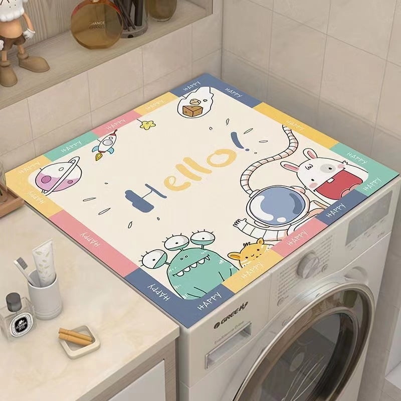 Cartoon Series Four-Color Drum Washing Machine Mat - 50x60CM Waterproof ...