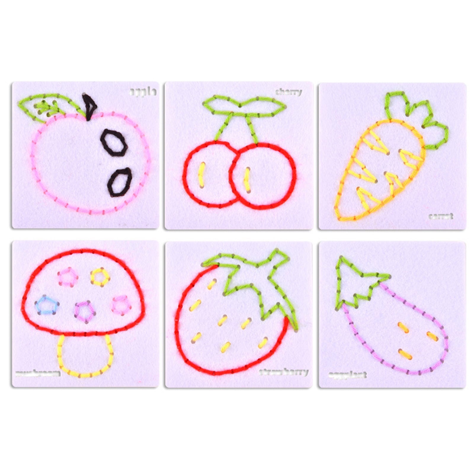 Cartoon Sewing Kits Toy Craft Project Set Lacing Threading Toy For ...