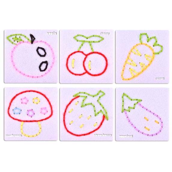 Cartoon Sewing Kits Toy Craft Project Set Lacing Threading Toy For ...